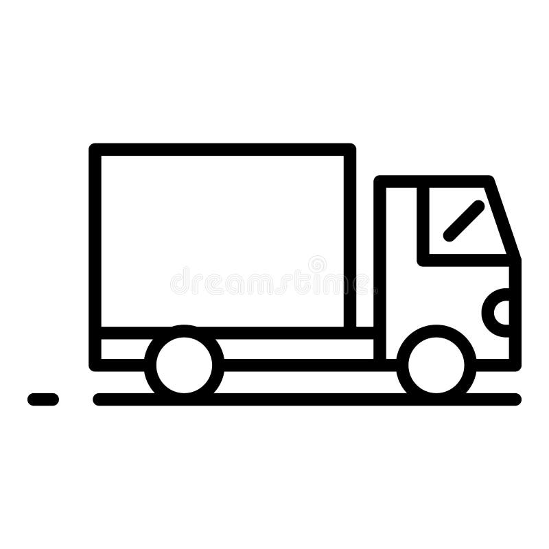 Cargo Truck with Load Icon Digital Green Stock Vector - Illustration of ...