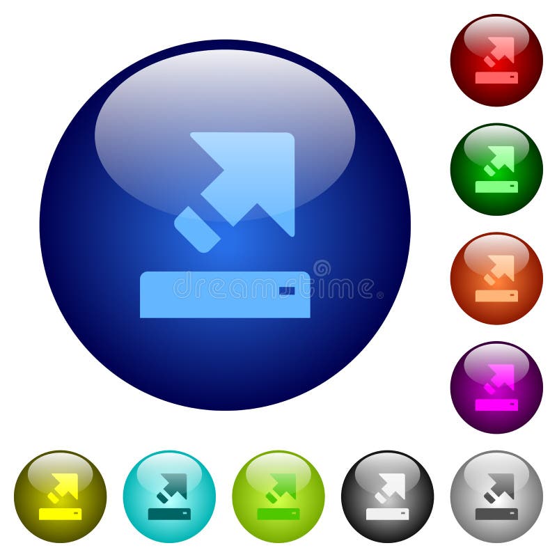 Export color glass buttons stock vector. Illustration of send - 195382954