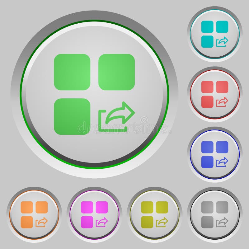 Export Component Push Buttons Stock Vector - Illustration of output ...