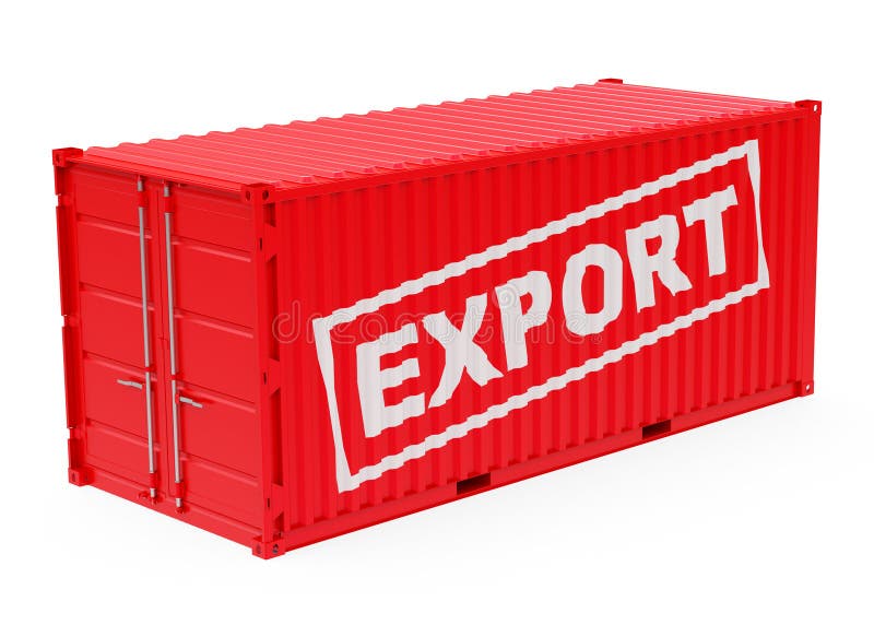 The export container stock illustration. Illustration of transport ...