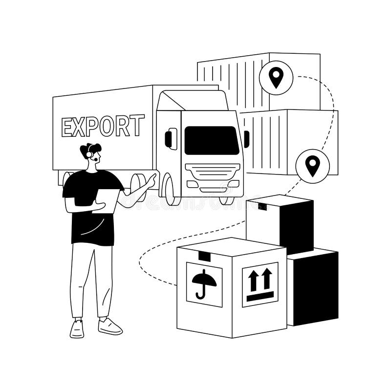 Export Control Abstract Concept Vector Illustration. Stock Vector ...
