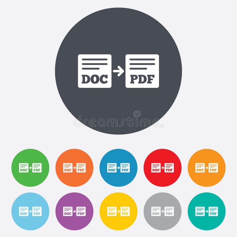 PDF File Document Icon. Download Pdf Button Stock Illustration ...