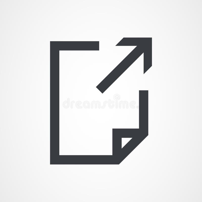 Export Document, Arrow Icon Stock Illustration - Illustration of page ...