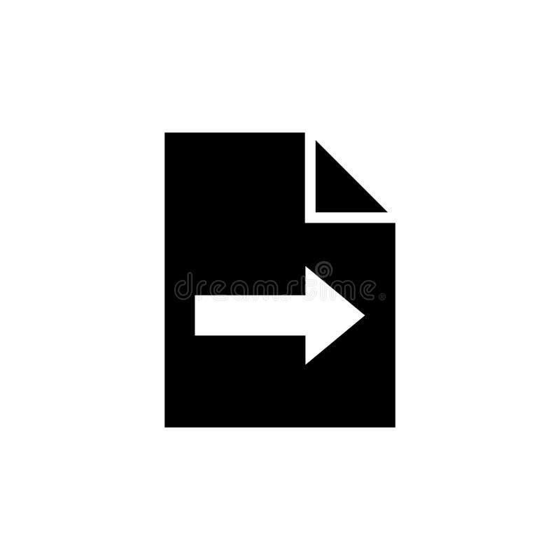 Export File Icon. File Document Symbol Stock Illustration ...