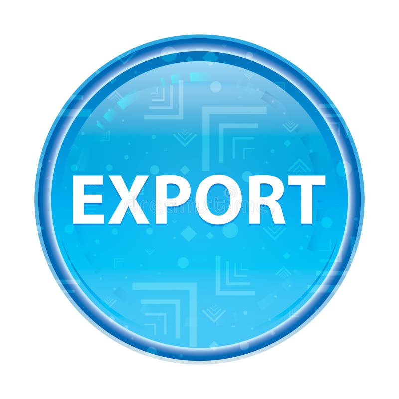 Export Floral Blue Round Button Stock Illustration - Illustration of ...