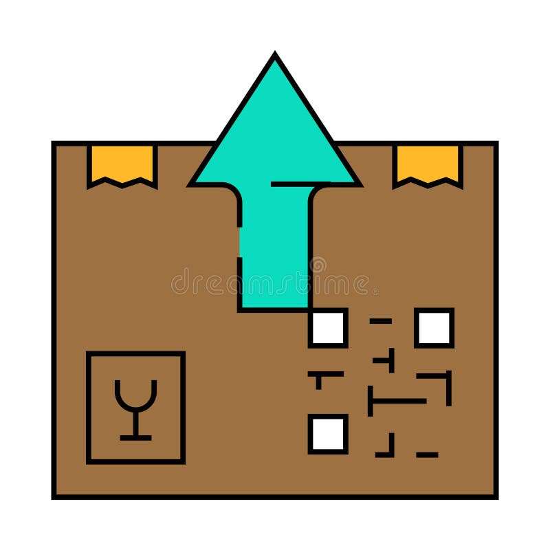 Export Goods Icon Color Illustration Stock Vector - Illustration of ...