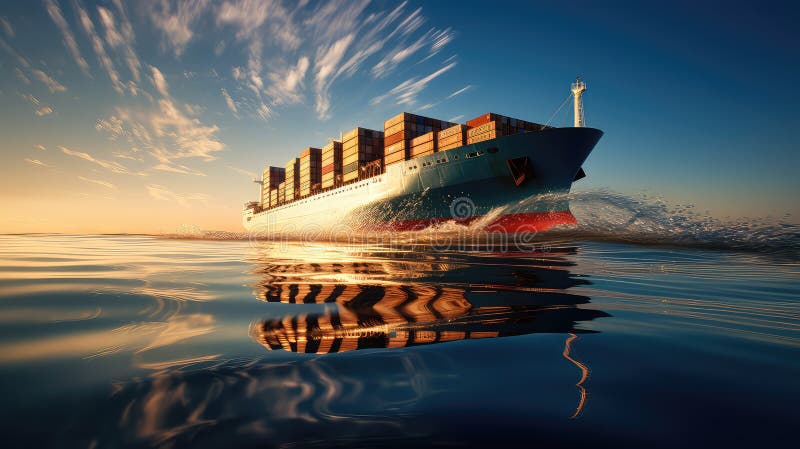 Export goods ship cargo stock illustration. Illustration of goods ...
