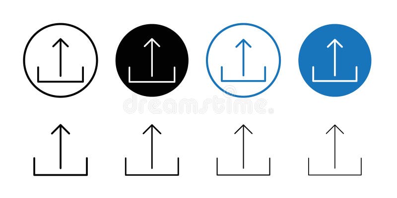 Export Icon Linear Logo Isolated Stock Vector - Illustration of output ...