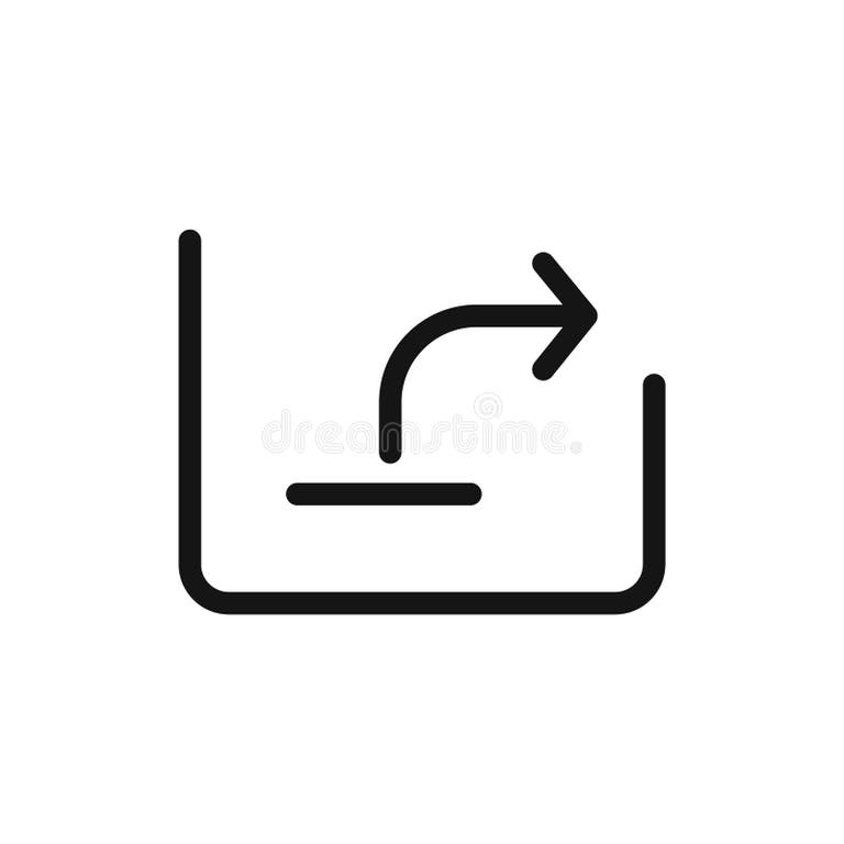 Export Icon Thin Line Art Isolated Stock Vector - Illustration of ...