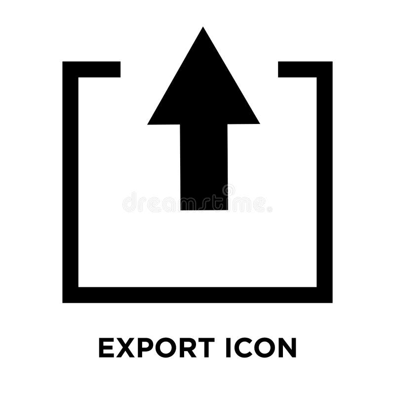 Export Icon Vector Isolated on White Background, Logo Concept of Stock ...