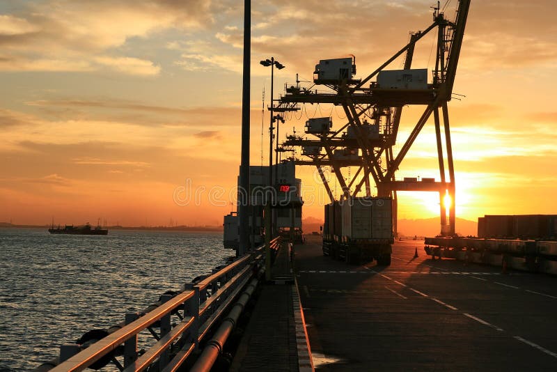 Export Import Activities at International Harbour Stock Photo - Image ...