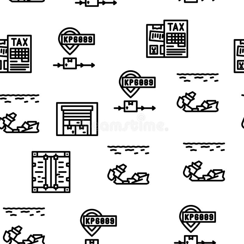 Export and Import Transportation Vector Seamless Pattern Stock Vector ...