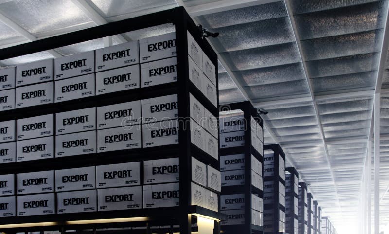 Export Logistic Godown Store on Rack Stock Image - Image of ladies ...