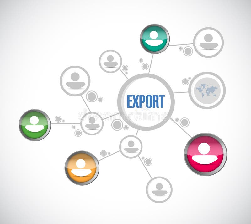 Export People Network Illustration Stock Illustration - Illustration of ...