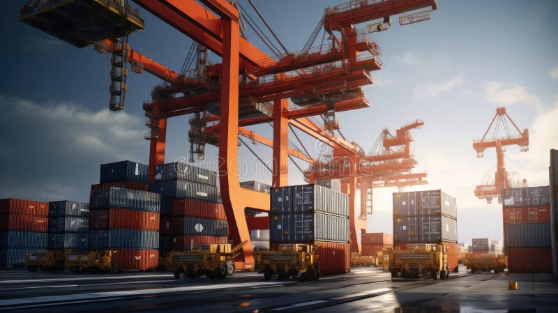 Trade Shipping Container Freight Industrial Export Cargo Business Sea ...