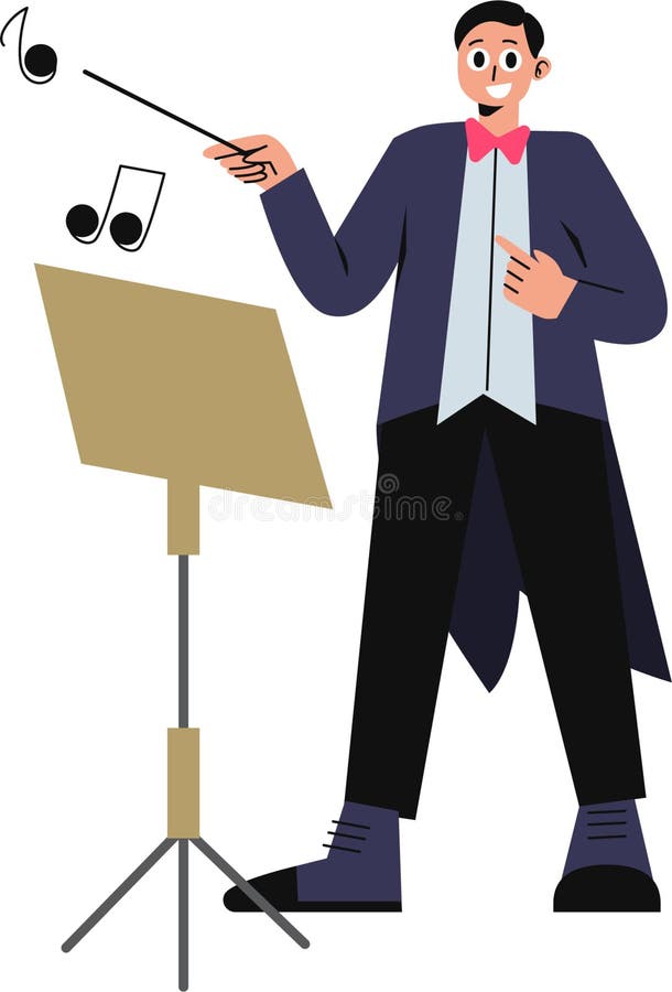 The Maestro S Baton: an Artistic Depiction of a Music Conductor Stock ...