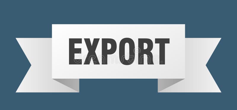 Export ribbon. stock vector. Illustration of element - 153900437