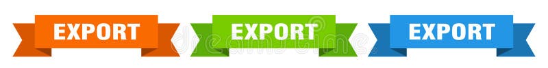 Export Ribbon. Export Isolated Paper Sign. Banner Stock Vector ...