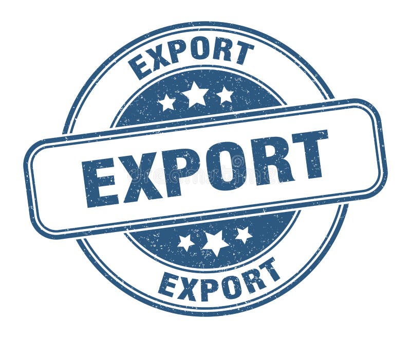 Export stamp stock vector. Illustration of circle, round - 136960414