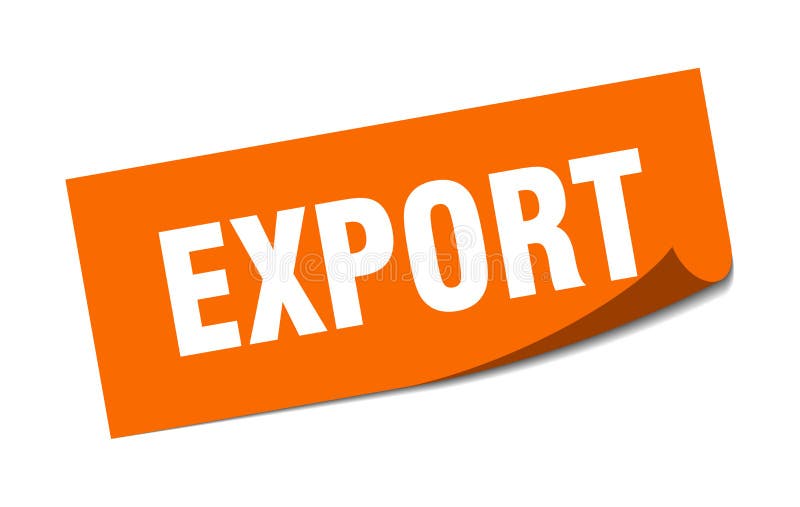 Export sticker. stock vector. Illustration of sticker - 153451296