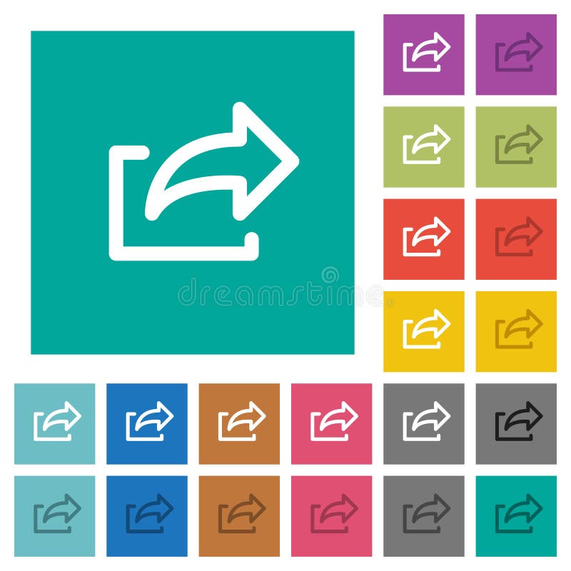 Export Symbol Square Flat Multi Colored Icons Stock Vector ...