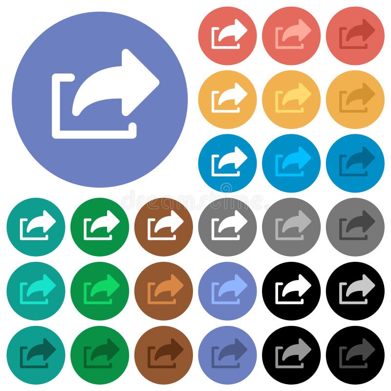 Export Symbol Solid Round Flat Multi Colored Icons Stock Vector ...