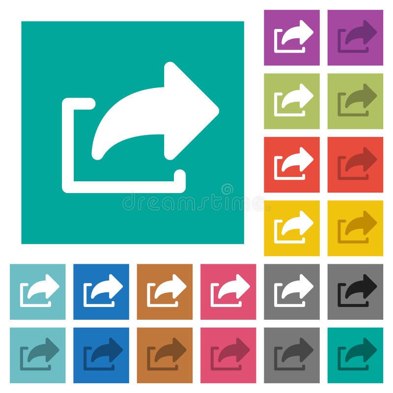 Export Symbol Solid Square Flat Multi Colored Icons Stock Vector ...