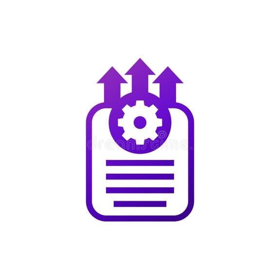 Export Technical Data Icon on White Stock Vector - Illustration of icon ...