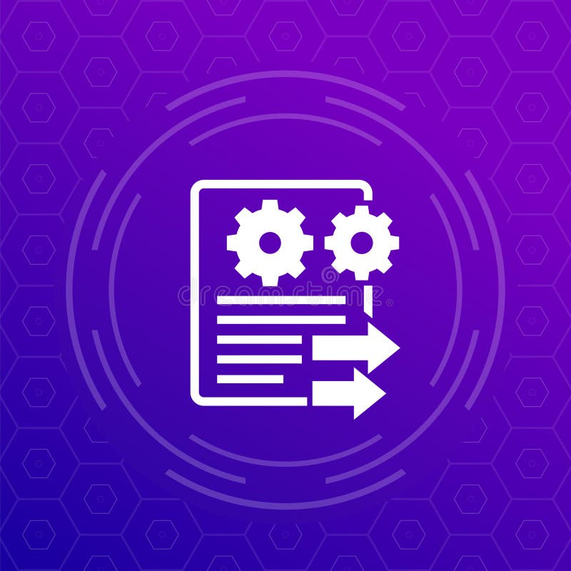 Export Technical Data or Report Icon Stock Vector - Illustration of ...