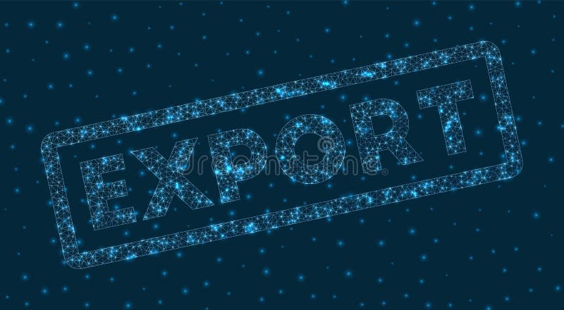 Export Word in Digital Style. Stock Vector - Illustration of chart ...