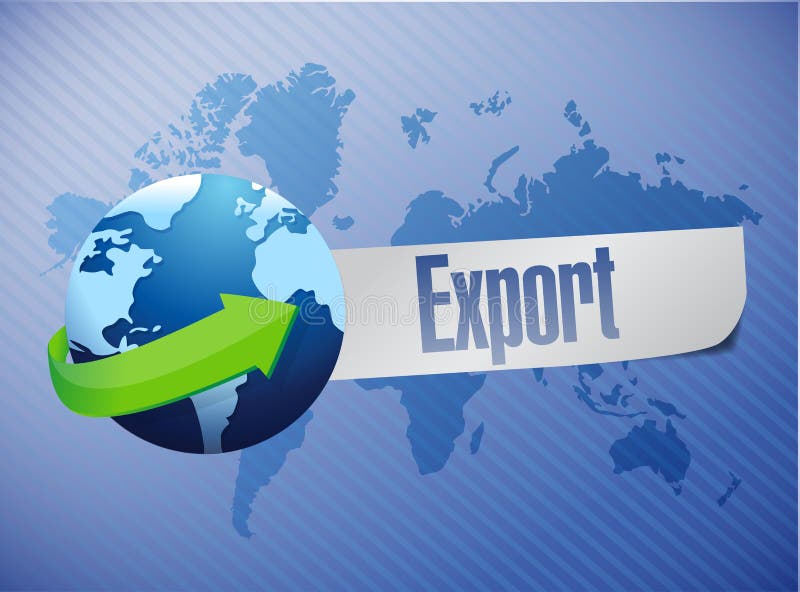 Export World Map Illustration Design Stock Illustration - Illustration ...