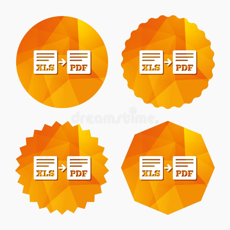Export XML To PDF Icon. File Document Symbol Stock Vector ...