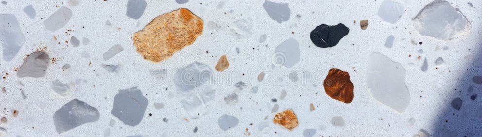 Exposed Aggregate Cement Showcasing Diverse Pebbles and Textures on a ...