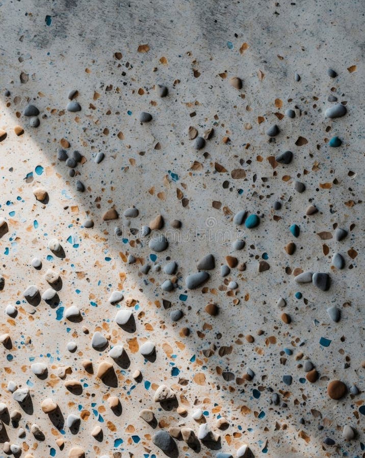 Exposed Aggregate Concrete Surface Texture with Small Stones Stock ...
