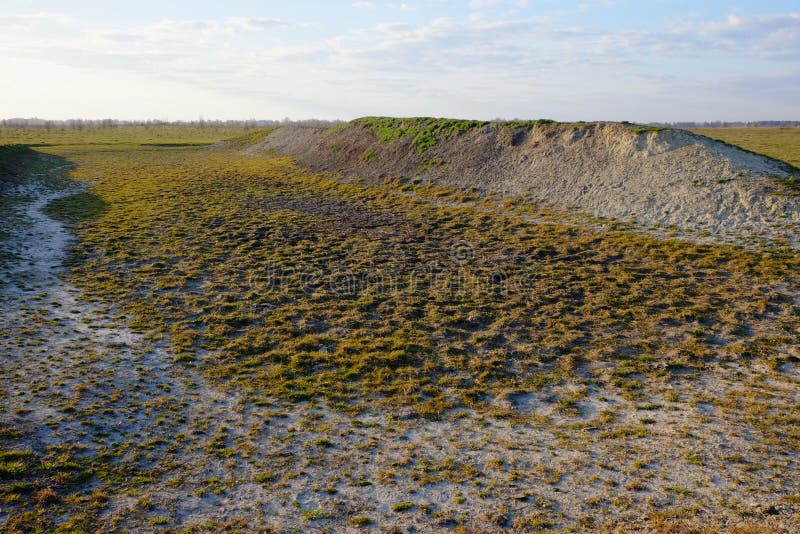 The Exposed Bottom of a Dry Pond. a Shallow Water Body Stock Image ...