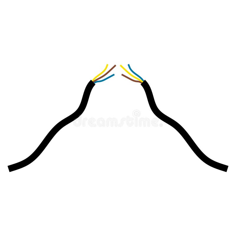 Exposed Core Wires Multi Core Electrical Cable for Connections Stock ...