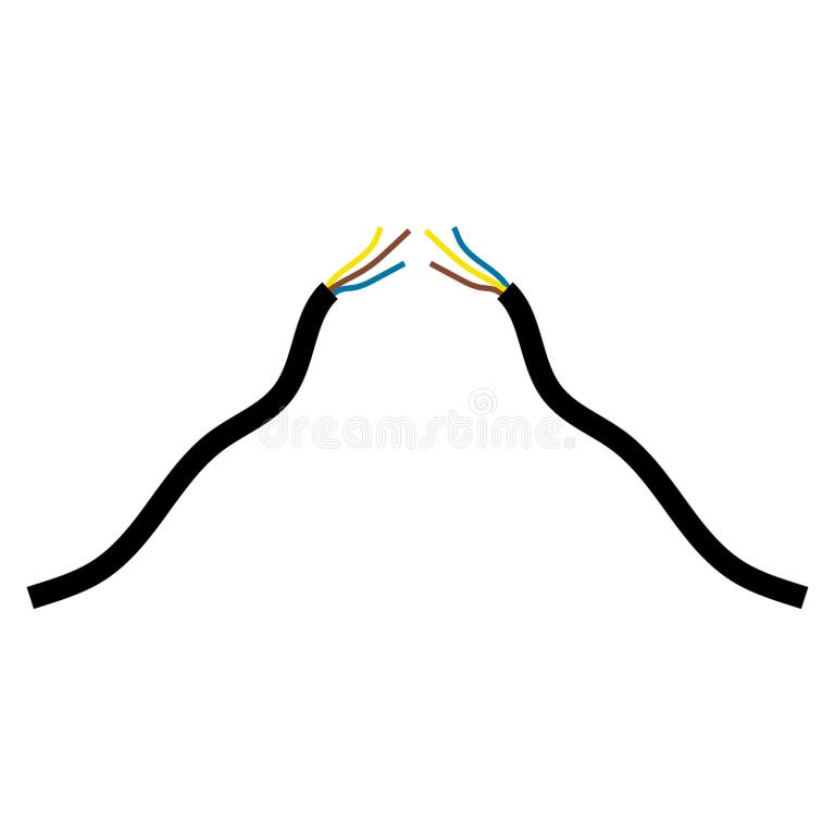 Exposed Core Wires Multi Core Electrical Cable for Connections Stock ...