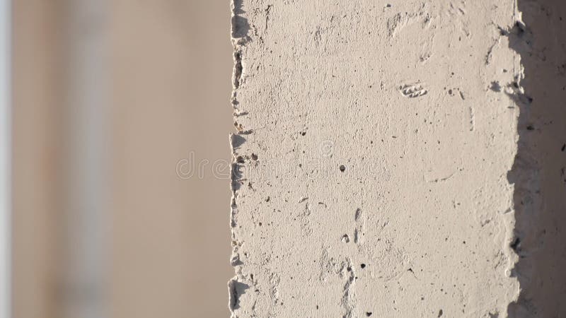 Rough Edge of a Concrete Wall with Natural Cracks and Shadows Stock ...