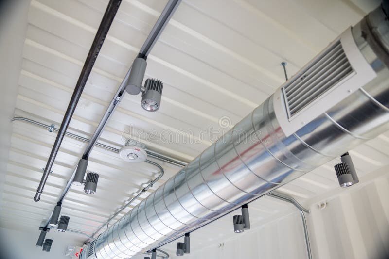 Commercial Warehouse Ceiling With Exposed Ductwork Commercial HVAC
