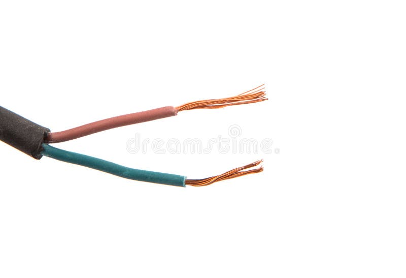 Electrical Exposed Connected Wires Protruding From Socket On White Wall ...