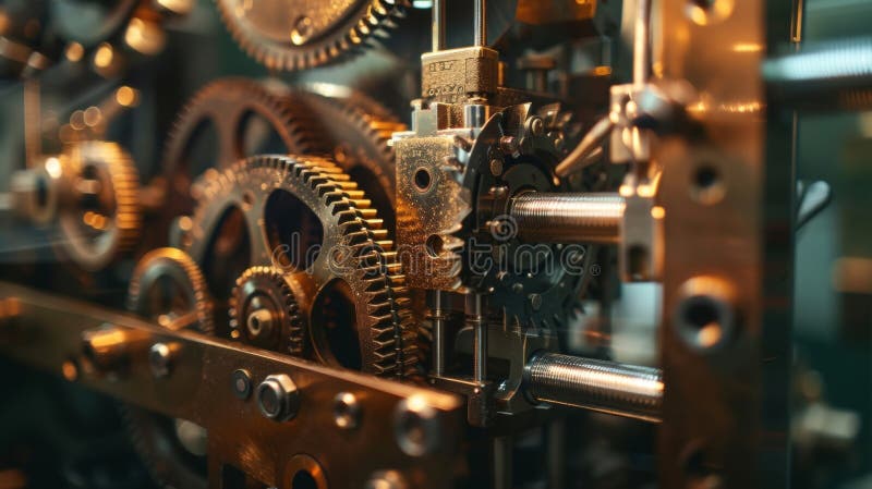 The Exposed Gears and Mechanisms Visible through a Small Opening on the ...