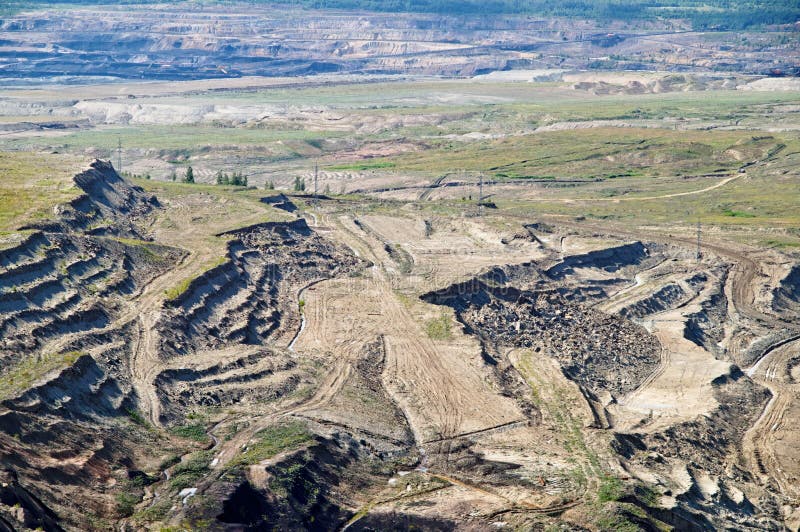 The Exposed Ground Surface Mine, in the Background Wall Bunk Down with ...