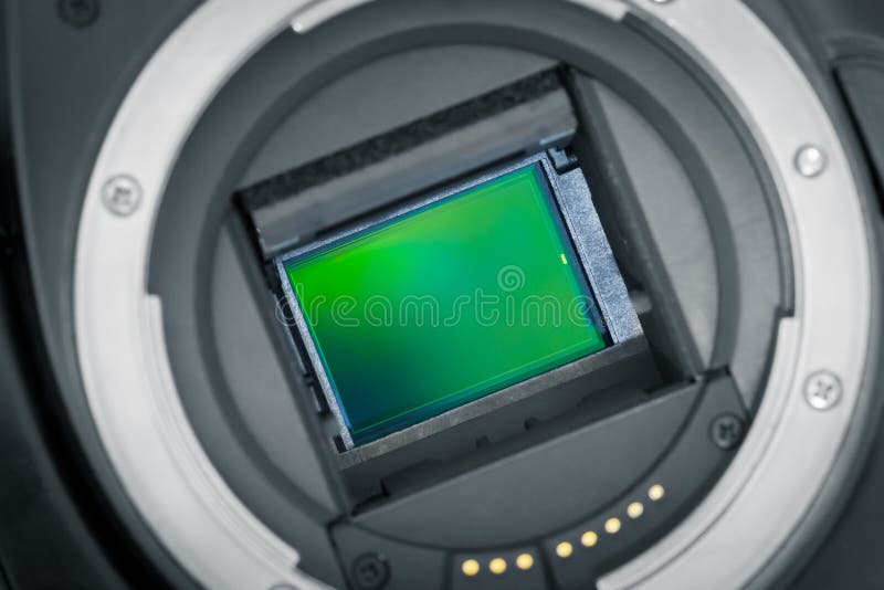 Exposed Image Sensor. DSLR, APS-C Chip. Stock Image - Image of cmos ...