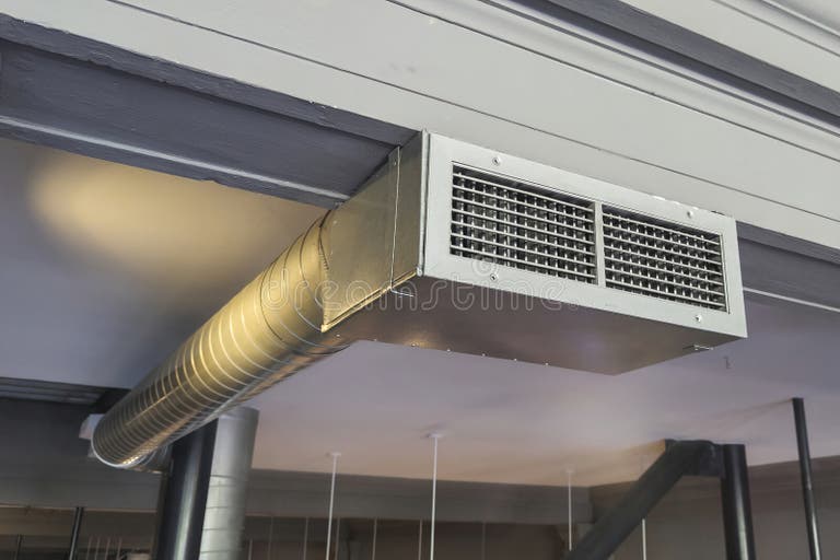 Exposed Interior Air Conditioning Duct and Vents Design Element Stock ...