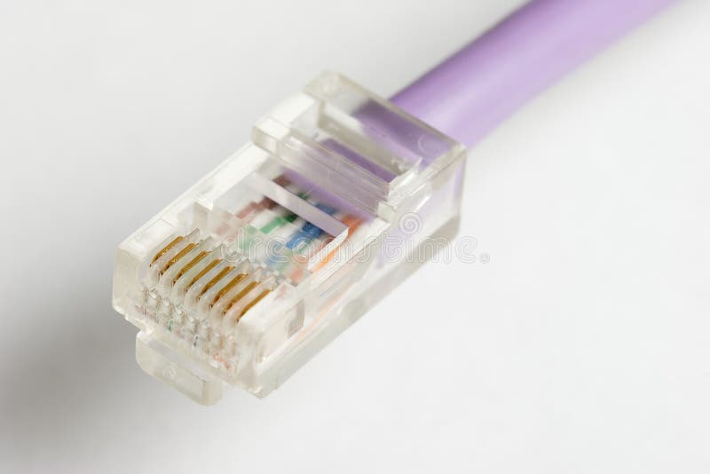 An Exposed RJ45 Networking Plug Stock Image - Image of plugin, plastic ...
