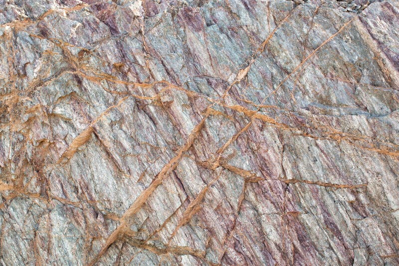 Exposed Rock Face with Detailed Geological Strata Patterns Stock Photo ...