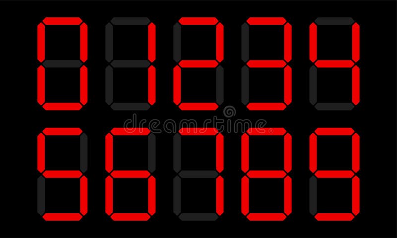 Números digitais do vetor ilustração do vetor. Ilustração de eletrônico ...