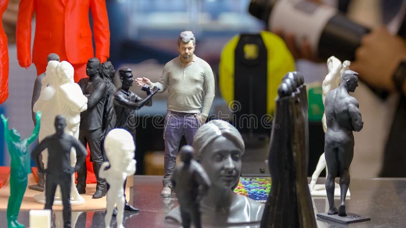 Exposition of 3d Printed Figures of People. Editorial Image - Image of ...
