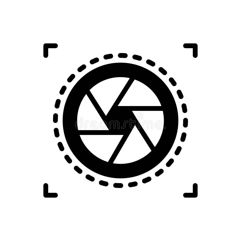 Black Solid Icon for Exposure, Camera and Focus Stock Vector ...