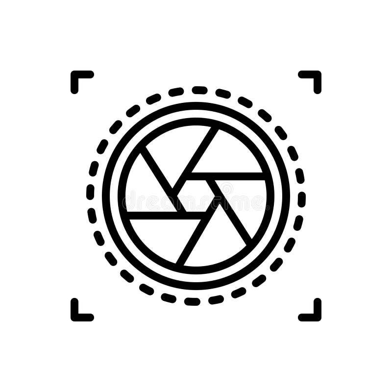 Black Line Icon for Exposure, Camera and Contrast Stock Vector ...